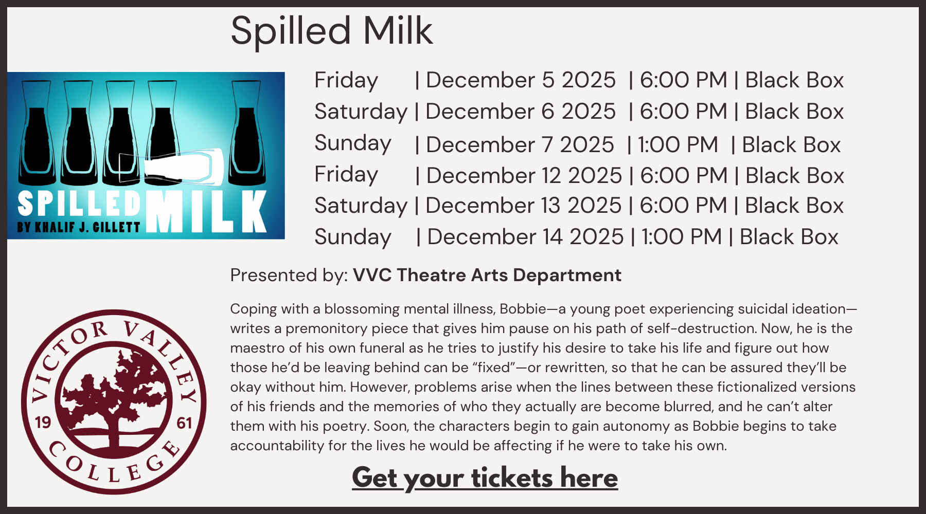 Tickets | Victor Valley College