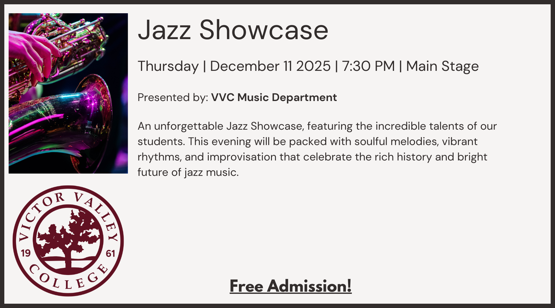 Tickets | Victor Valley College