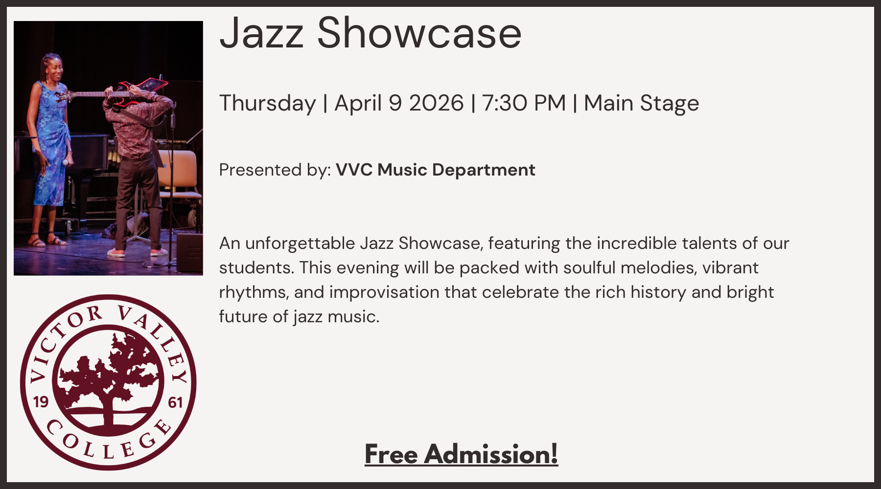 Tickets | Victor Valley College